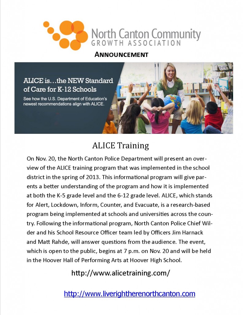 The North Canton Police Department will present an overview of the ...